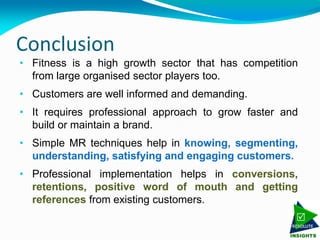 Market research for fitness centers | PPT