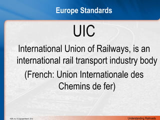 Mr. mohamad dichari us standards for railroad types, infrastructure and ...