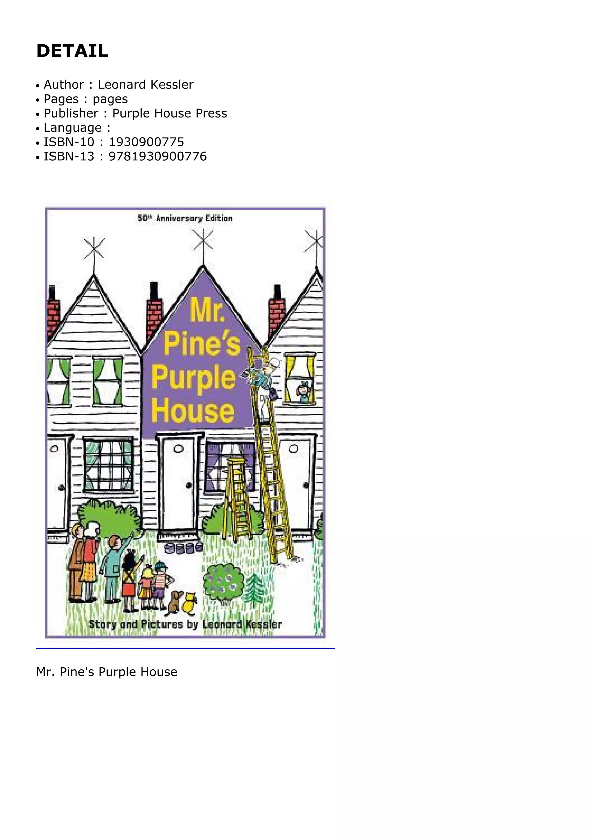 Mr. Pine's Purple House | PDF