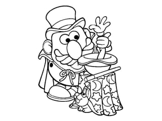 Mr And Mrs Potato Head Together Coloring Pages