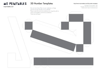 Mr printables-3d-number-templates | PDF