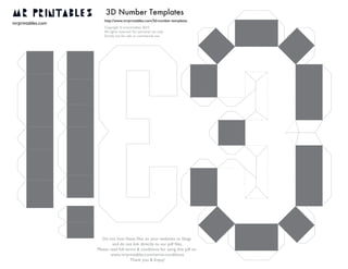 3d Numbers Paper Craft Model Template Stock Vector (Royalty, 58% OFF
