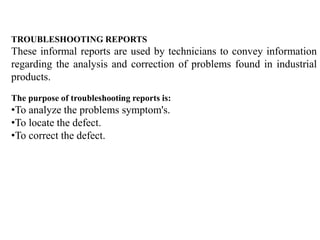MARKETING RESEARCH, TYPES OF REPORTS, REPORTS OF Research | PPT