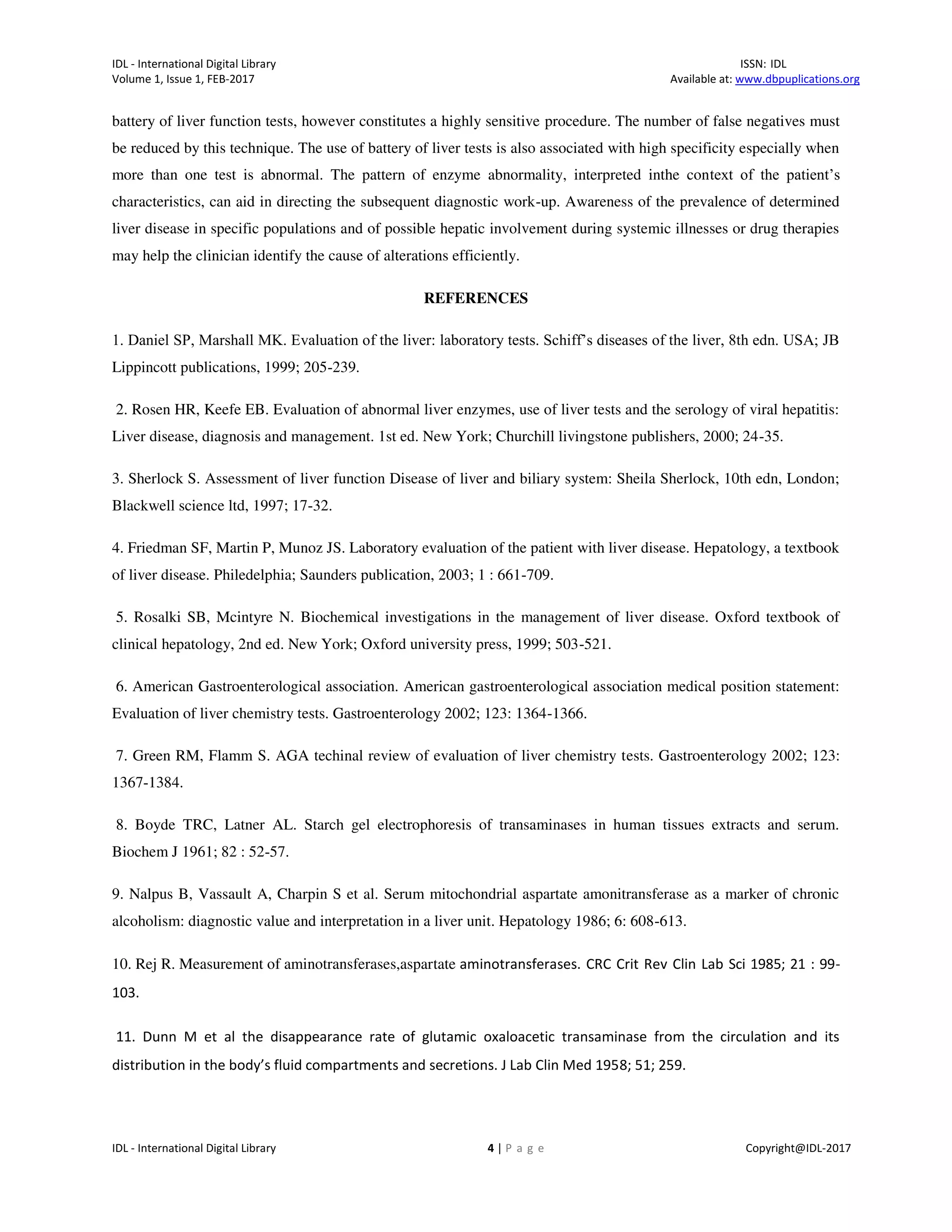 Liver Function Tests and their Interpretation | PDF