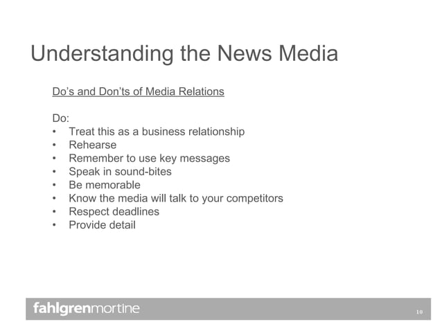 Media Relations 101 | PPT | Media Industry | Industries