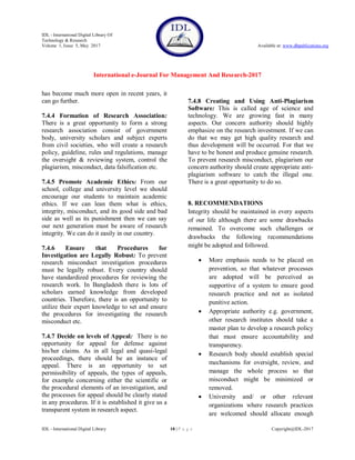 Research Integrity in a Developing Country: Review and Analysis (Issues ...