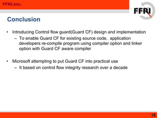MR201412 Windows New Security Features - Control Flow Guard | PPT