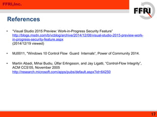 MR201412 Windows New Security Features - Control Flow Guard | PPT