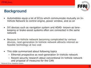 Trend of Next-Gen In-Vehicle Network Standard and Current State of ...