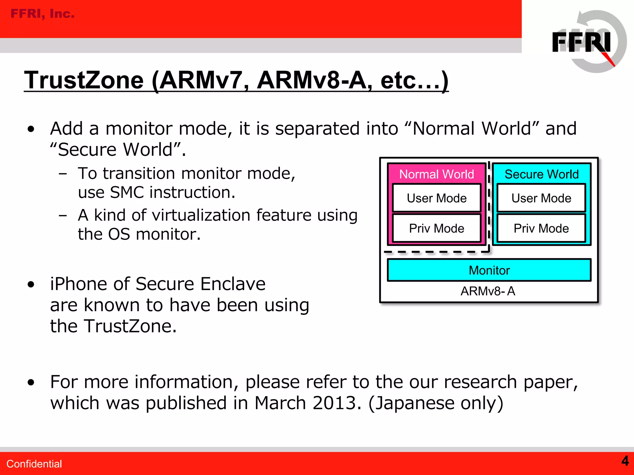 ARMv8-M TrustZone: A New Security Feature for Embedded Systems (FFRI Monthly Research 2016.02) | PDF