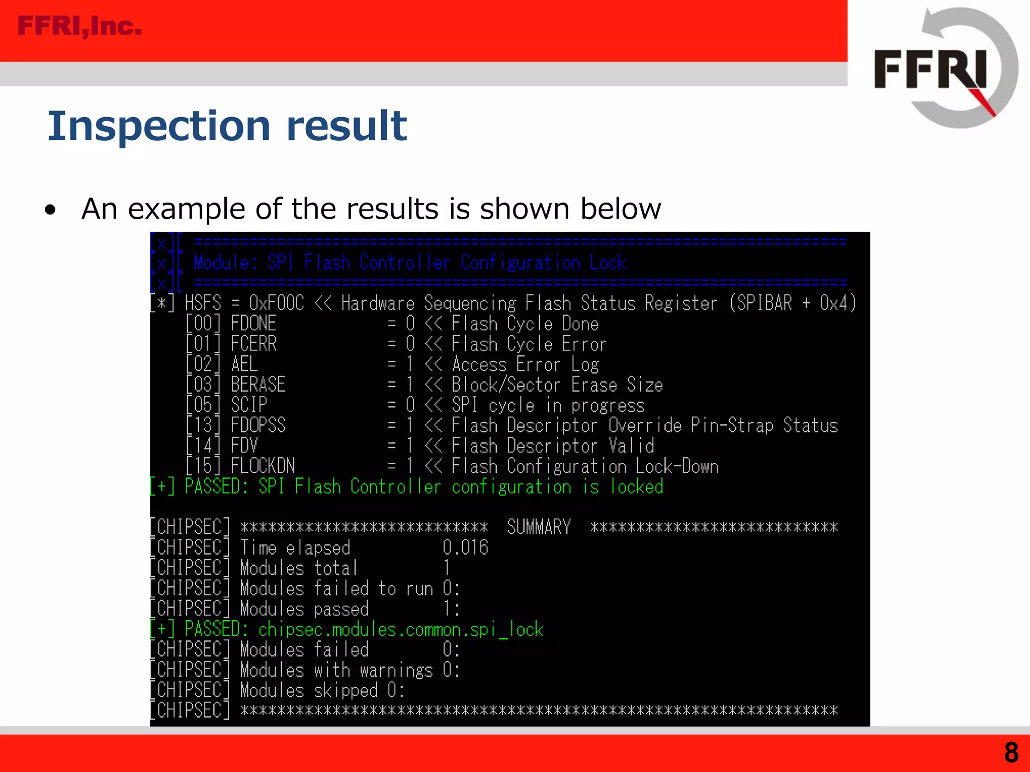 About security assessment framework “CHIPSEC” (FFRI Monthly Research ...