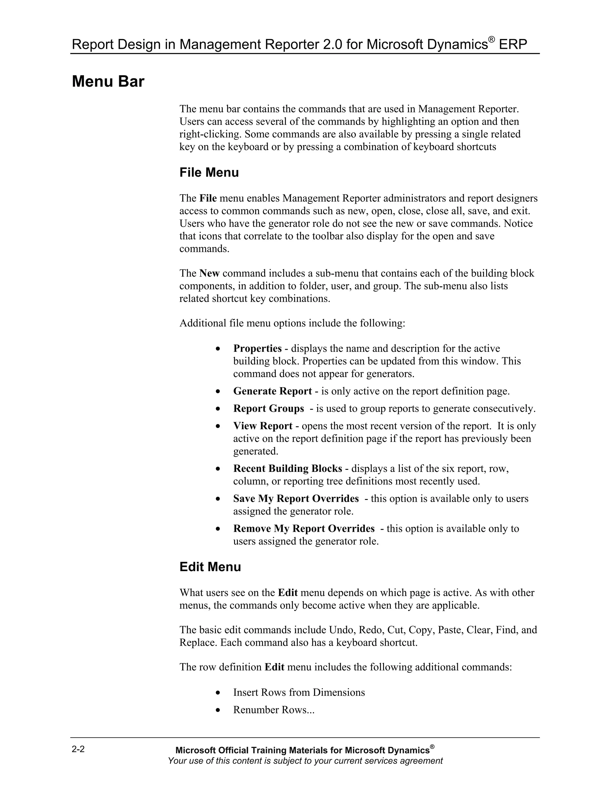 Mr20 enus 02-Report Design in Management Reporter 2.0 for Microsoft ...