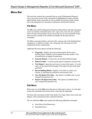 Mr20 enus 02-Report Design in Management Reporter 2.0 for Microsoft ...