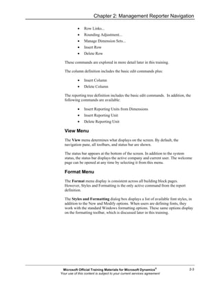 Mr20 enus 02-Report Design in Management Reporter 2.0 for Microsoft ...