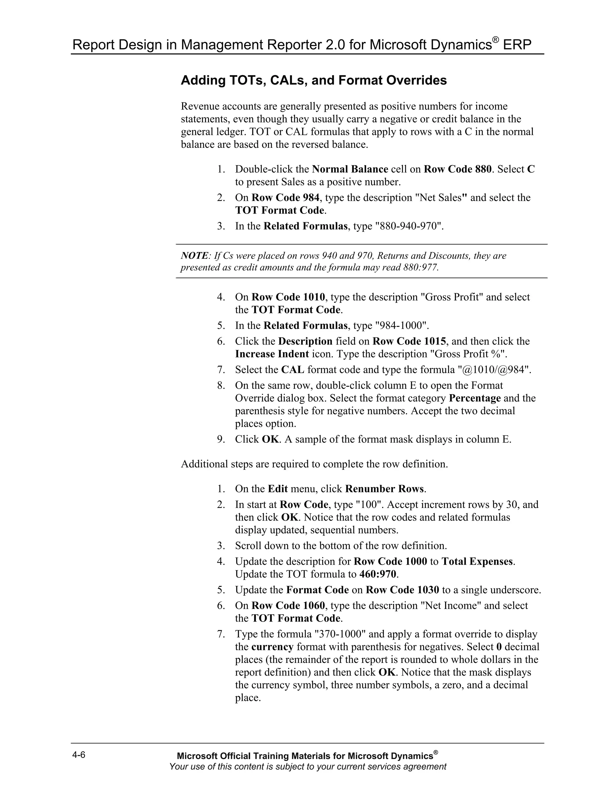 Mr20 enus 04-Report Design in Management Reporter 2.0 for Microsoft Dynamics® ERP | PDF