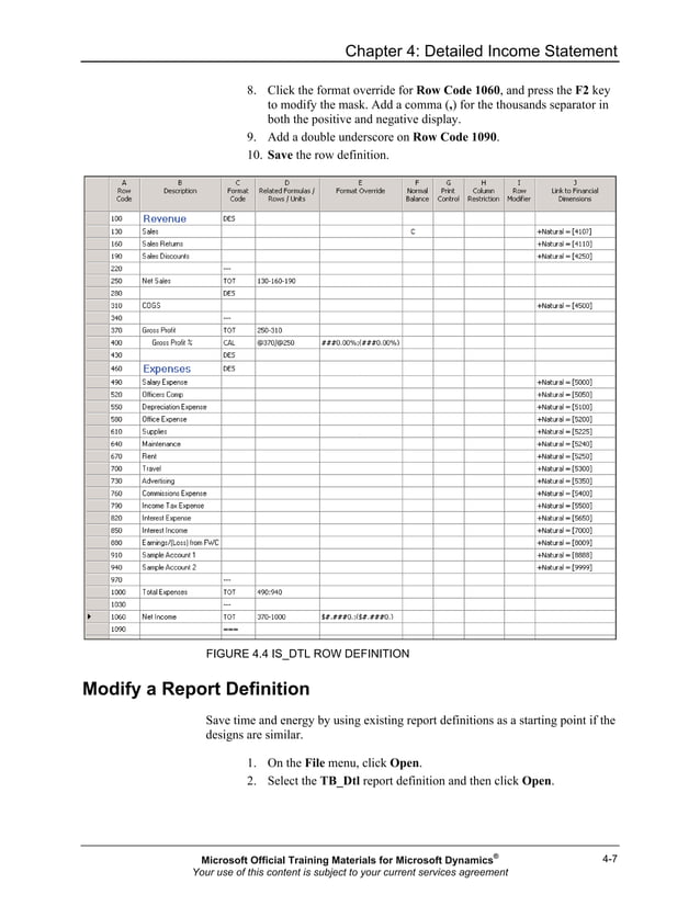 Mr20 enus 04-Report Design in Management Reporter 2.0 for Microsoft Dynamics® ERP | PDF