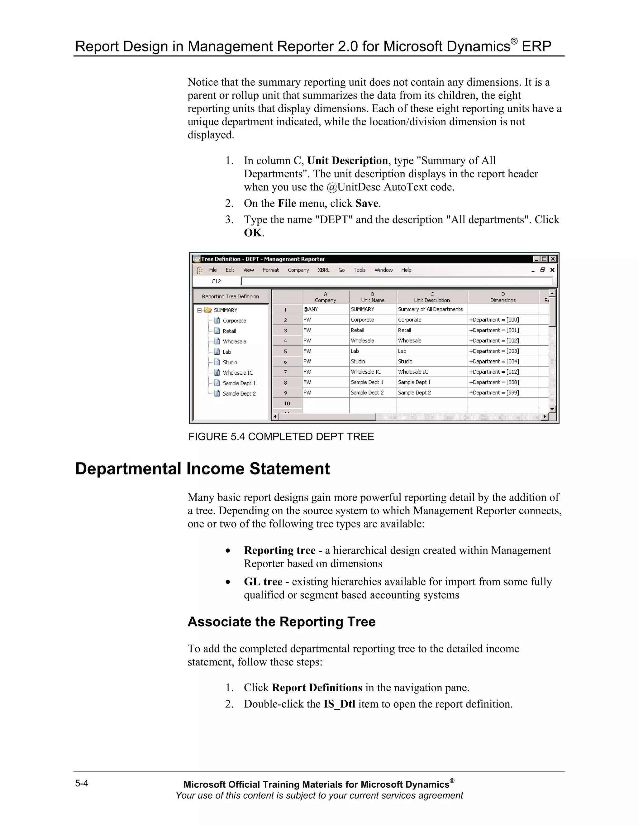 Mr20 enus 05-Report Design in Management Reporter 2.0 for Microsoft Dynamics® ERP | PDF