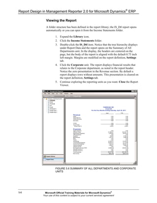 Mr20 enus 05-Report Design in Management Reporter 2.0 for Microsoft ...