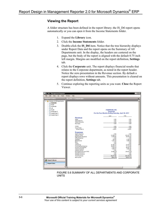Mr20 enus 05-Report Design in Management Reporter 2.0 for Microsoft ...