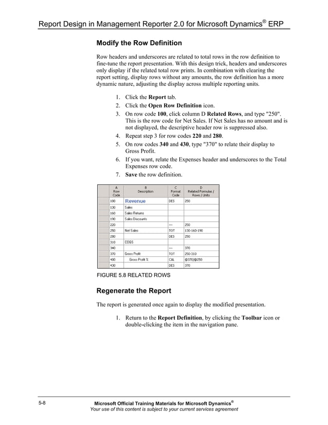 Mr20 enus 05-Report Design in Management Reporter 2.0 for Microsoft ...