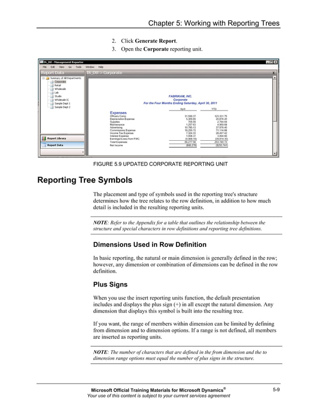 Mr20 enus 05-Report Design in Management Reporter 2.0 for Microsoft ...