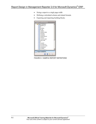 Mr20 enus 06-Report Design in Management Reporter 2.0 for Microsoft Dynamics® ERP | PDF