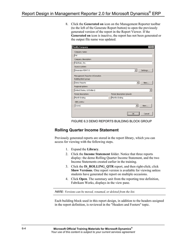 Mr20 enus 06-Report Design in Management Reporter 2.0 for Microsoft ...