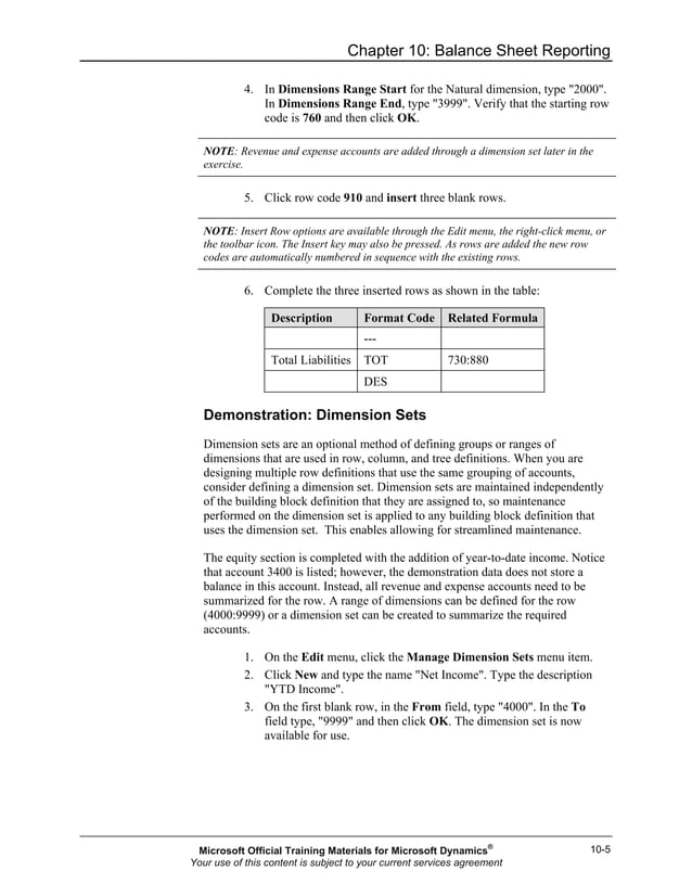 Mr20 enus 10-Report Design in Management Reporter 2.0 for Microsoft Dynamics® ERP | PDF | Stocks ...