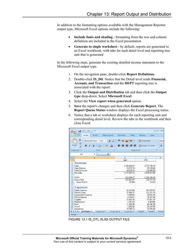 Mr20 enus 13-Report Design in Management Reporter 2.0 for Microsoft Dynamics® ERP | PDF ...
