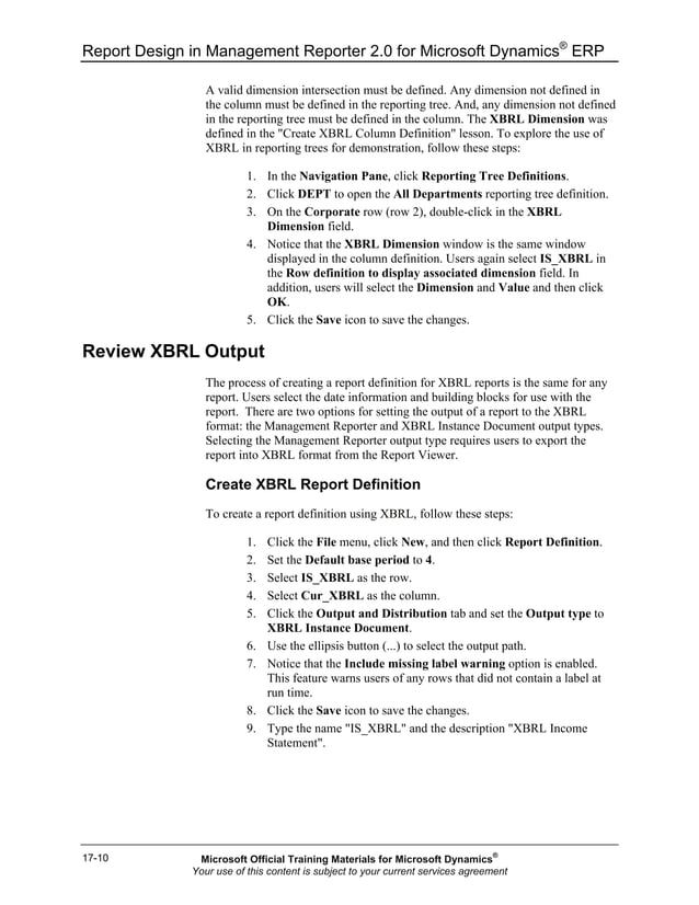 Mr20 enus 17-Report Design in Management Reporter 2.0 for Microsoft ...