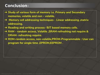 Semiconductor Memory | PPTX