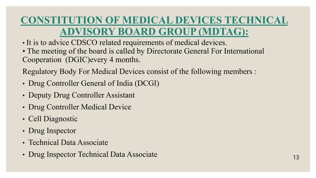rules, regulation and guideline for medical devices | PPTX