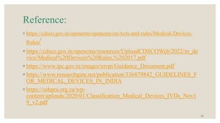 rules, regulation and guideline for medical devices | PPTX