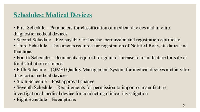 rules, regulation and guideline for medical devices | PPTX