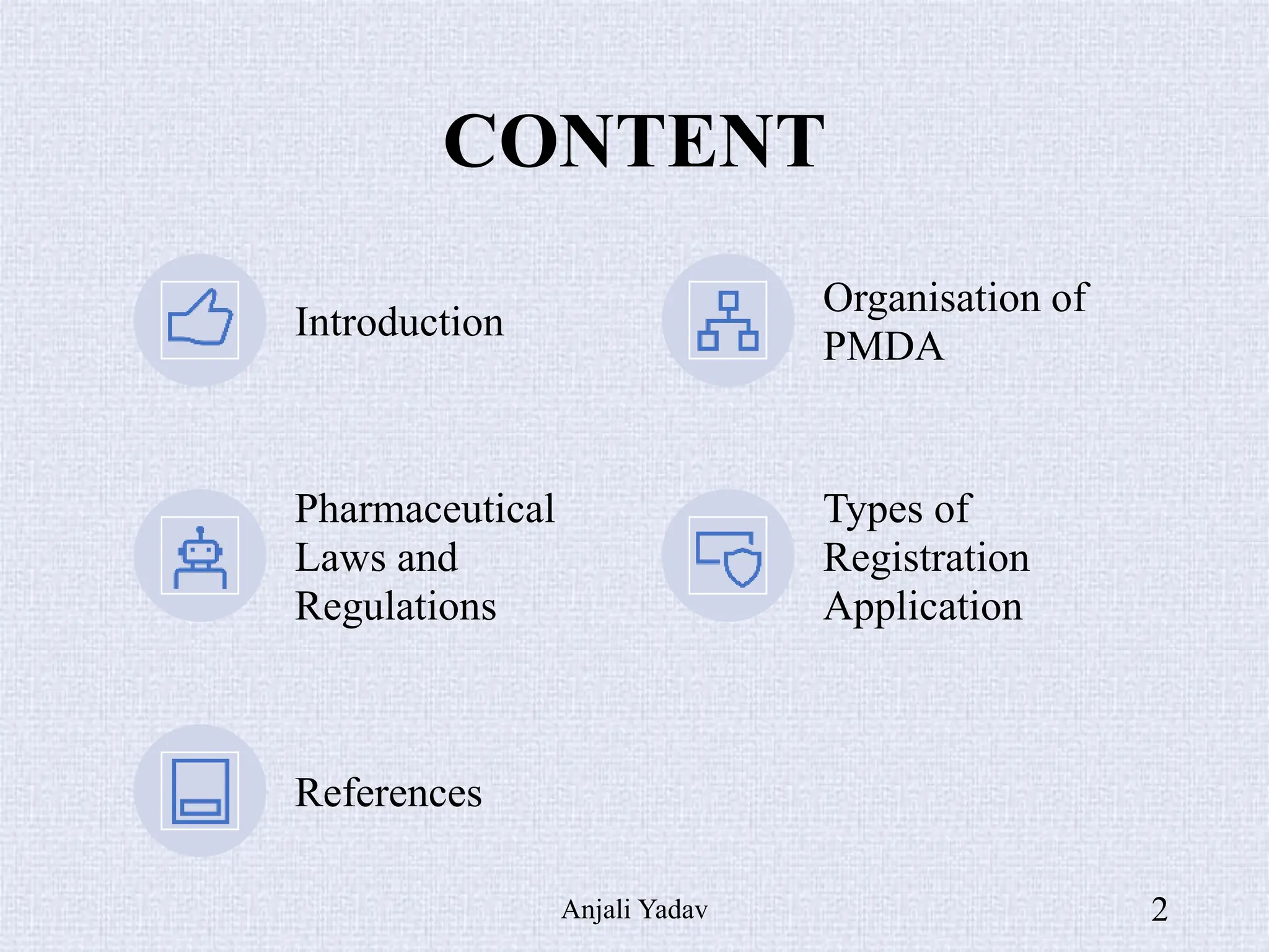 JAPAN: ORGANISATION OF PMDA, PHARMACEUTICAL LAWS & REGULATIONS, TYPES ...