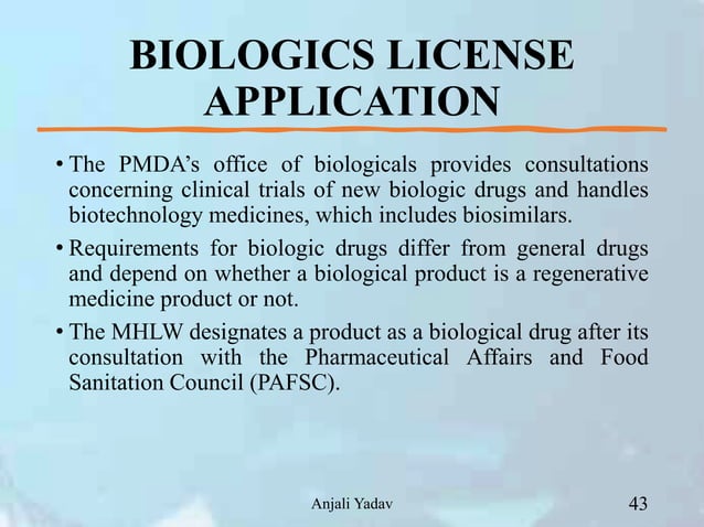 JAPAN: ORGANISATION OF PMDA, PHARMACEUTICAL LAWS & REGULATIONS, TYPES ...