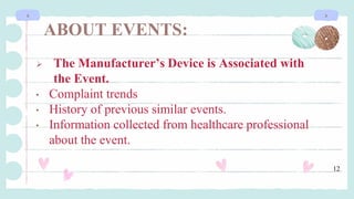 ADVERSE EVENT REPORTINGOF MEDICAL DEVICE | PPTX
