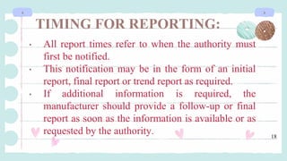 ADVERSE EVENT REPORTINGOF MEDICAL DEVICE | PPTX