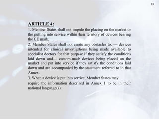 ACTIVE IMPLANTABLE MEDICAL DEVICE IN EUROPE | PPTX