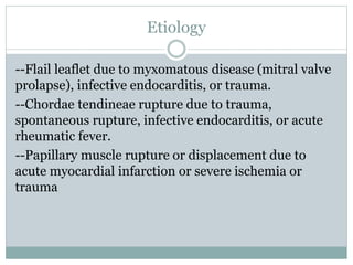 Acute Mitral regurge | PPTX