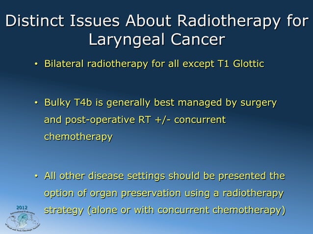 Radiation therapy for laryngeal function preservation by Brian O ...