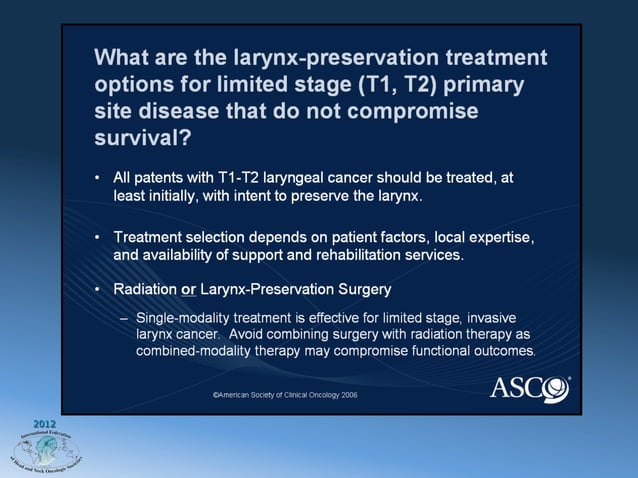 Radiation therapy for laryngeal function preservation by Brian O ...