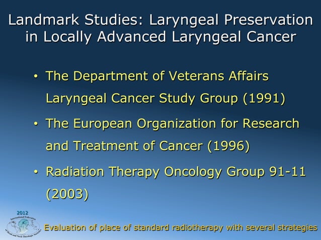 Radiation therapy for laryngeal function preservation by Brian O ...
