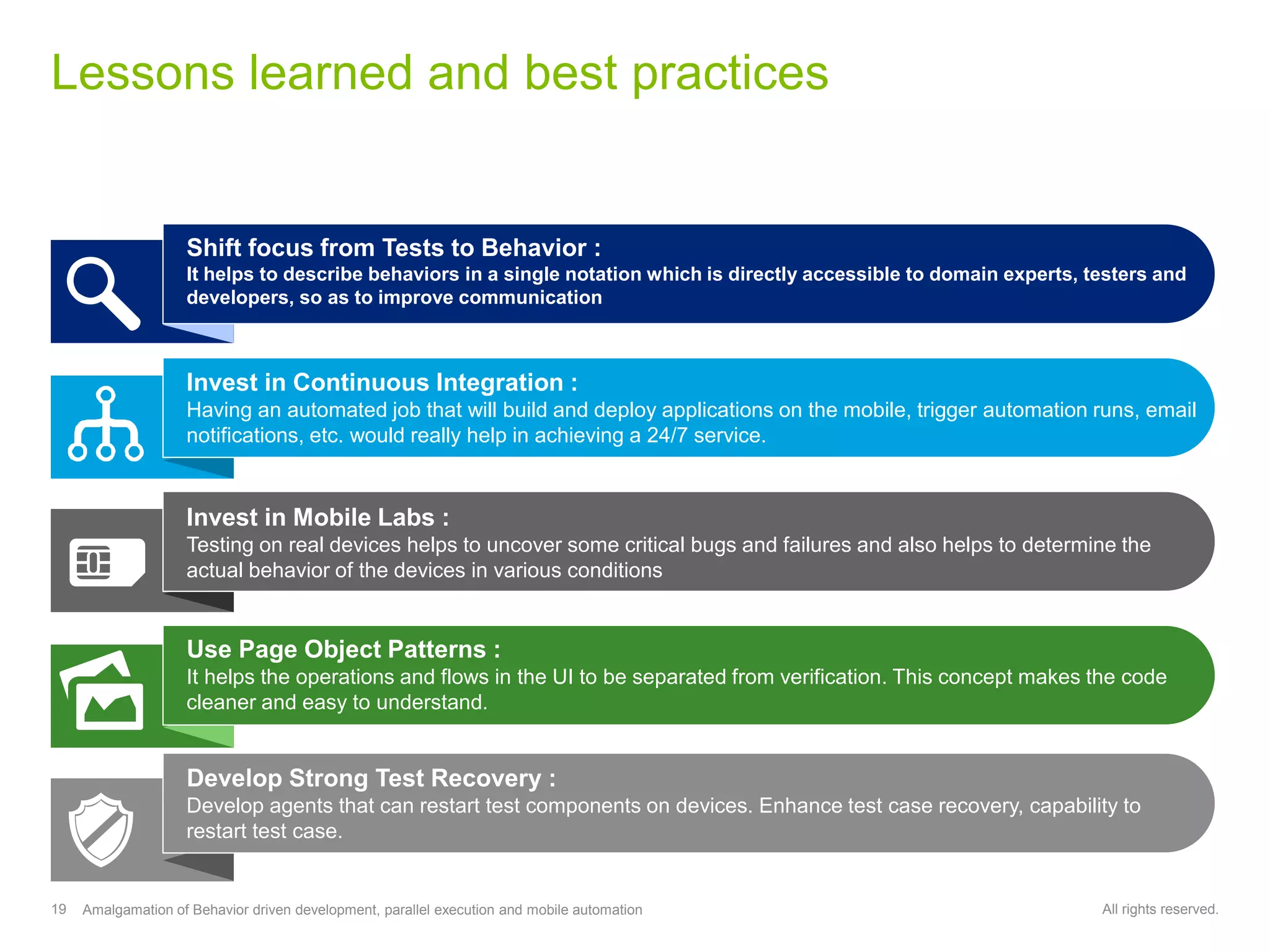 Amalgamation Of Bdd Parallel Execution And Mobile Automation Ppt