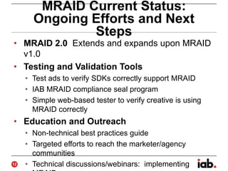 IAB MRAID Webinar Deck | PPT | Free Download