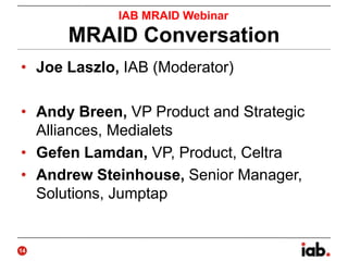 IAB MRAID Webinar Deck | PPT | Free Download