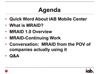 IAB MRAID Webinar Deck | PPT | Free Download