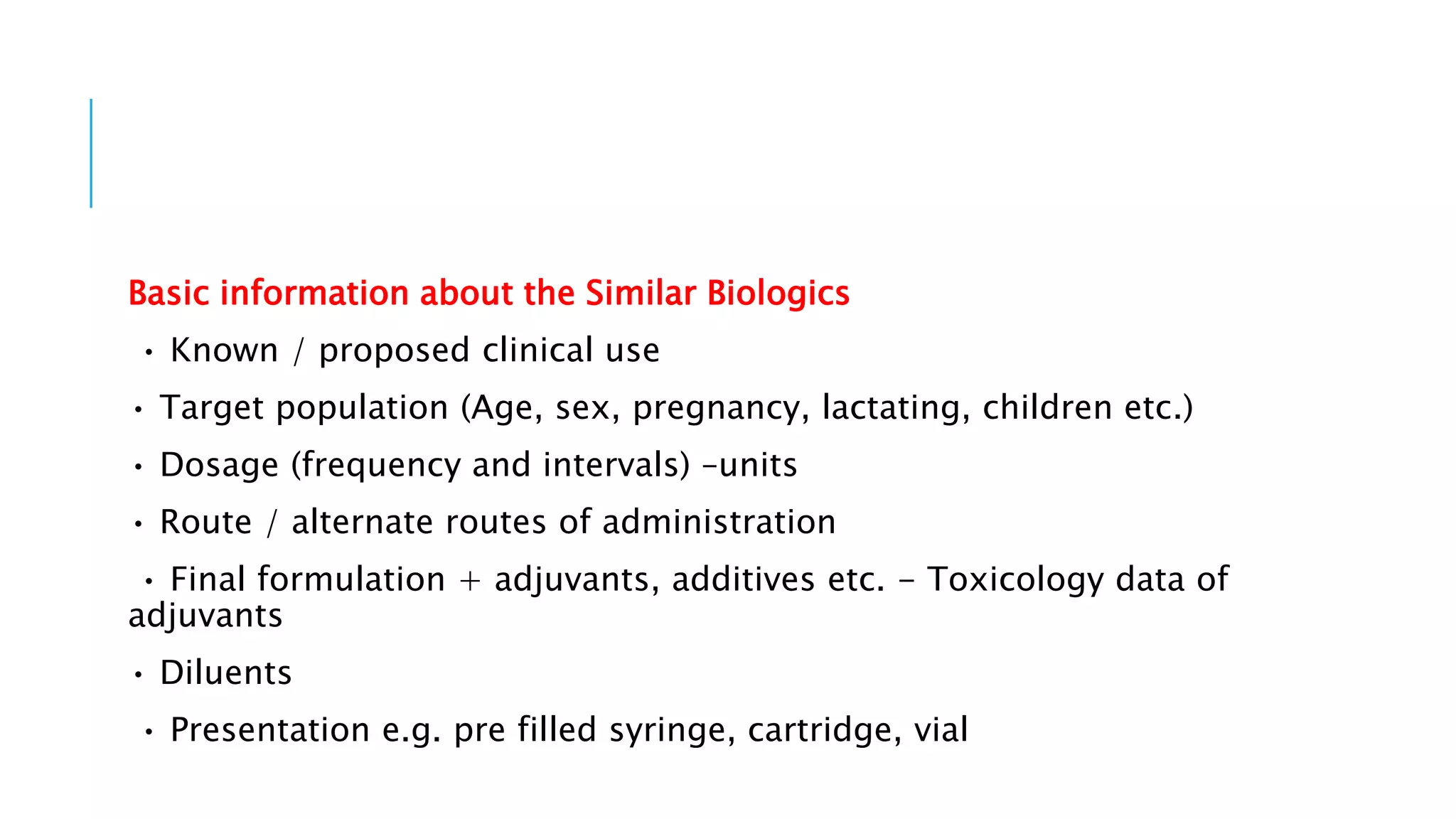 Regulatory aspects of Biologics in India | PPTX