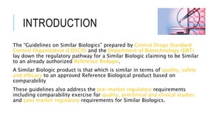 Regulatory aspects of Biologics in India | PPTX