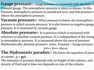 fluid statics | PPTX